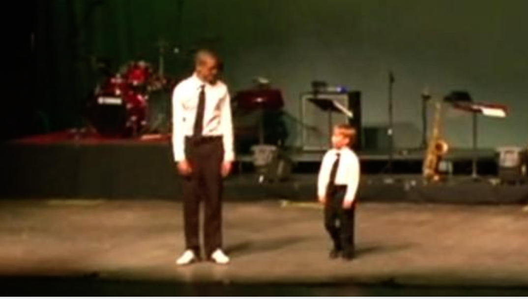 Professional dancer and his prodigy student tap dance together in ...